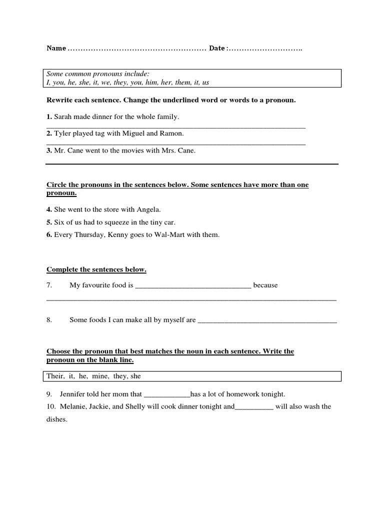 10 English Questions | PDF