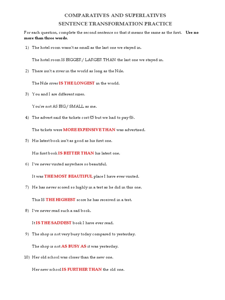 Sentence Transformation | PDF