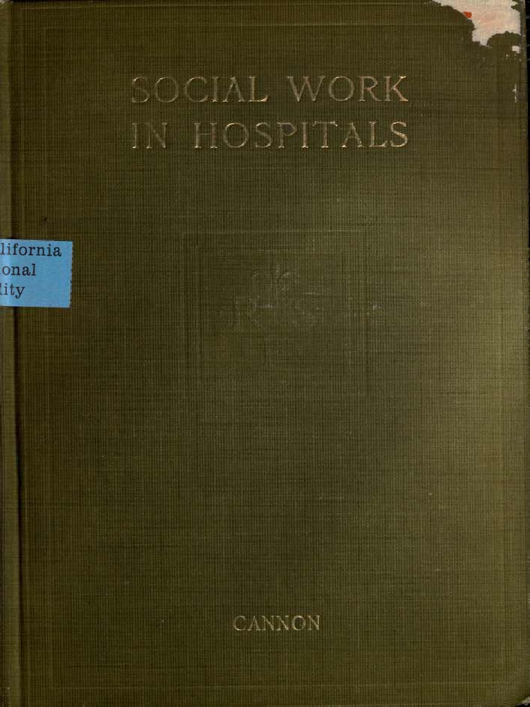 Social Work in Hospitals Ida Cannon | PDF | Hospital | Physician