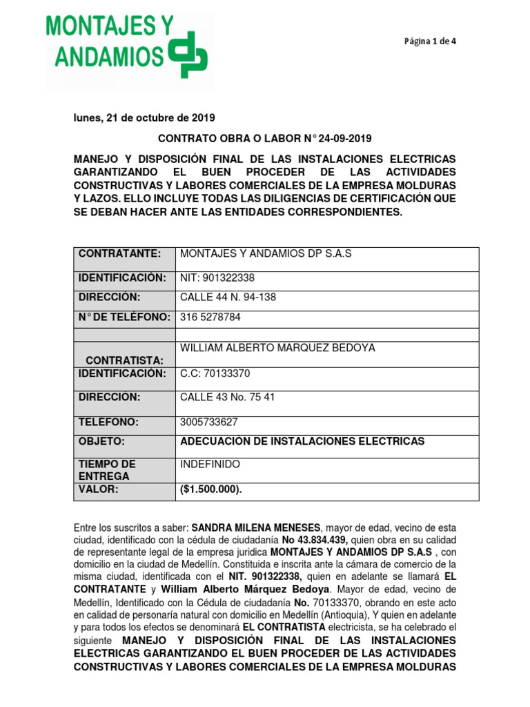 Contrato Electrico | PDF | Pensión | Gobierno
