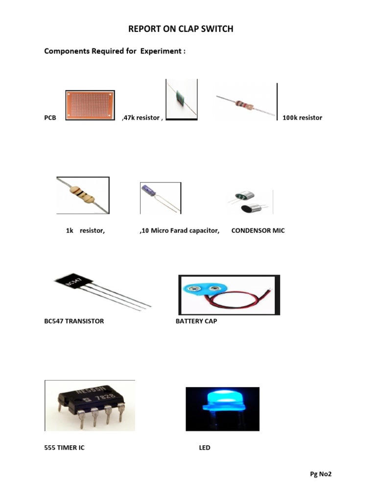 Components Required For Experiment | PDF