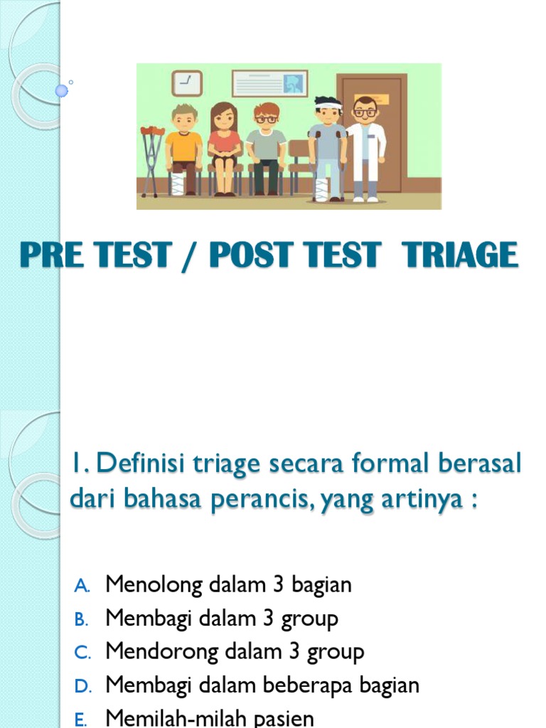 Pre Test Dan Post Test Triage | PDF