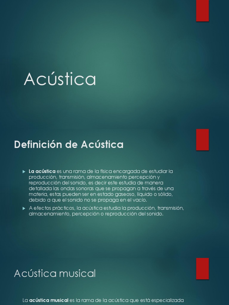 Acustica | PDF | Acústica | Sonido