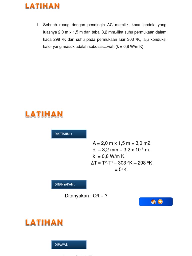 Contoh Soal Perpindahan Panas | PDF