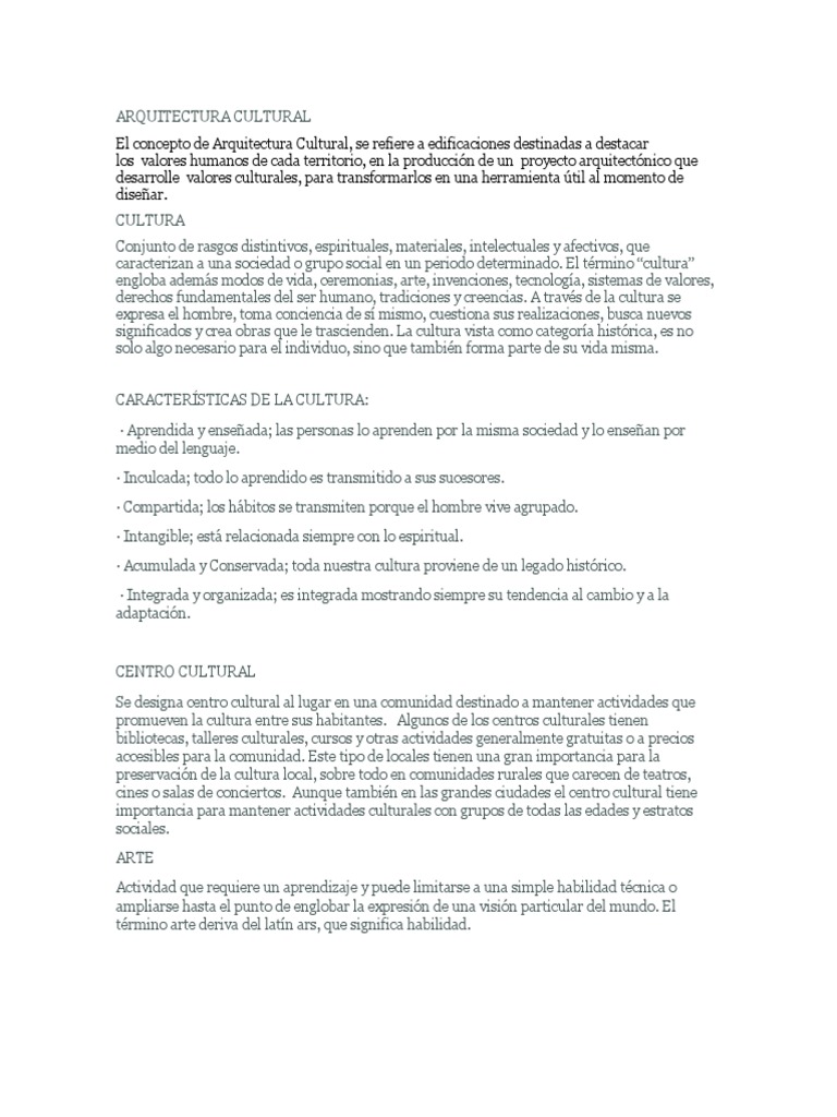 Investigacion Centro Cultural | PDF | Teatro | Entretenimiento (general)