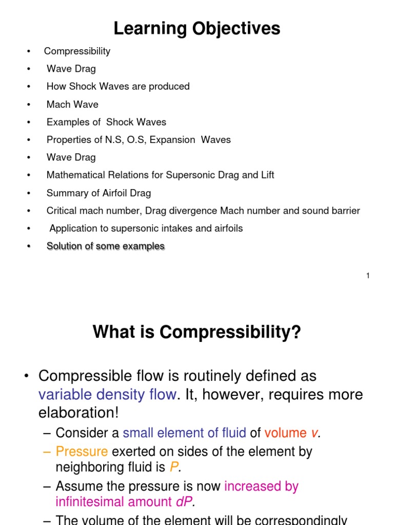 Compressible Aerodynamics Normal Shockwave | PDF | Drag (Physics ...