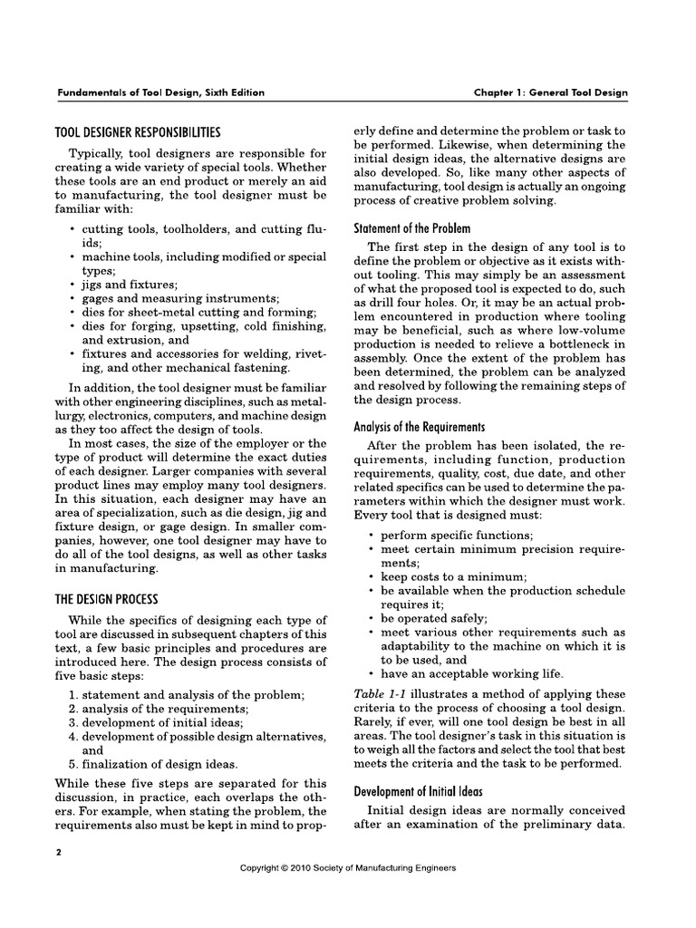 Fundamentals of Tool Design | PDF | Business | Computers