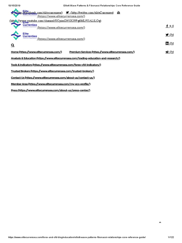 Elliott Wave Patterns & Fibonacci Relationships Core Reference Guide | PDF