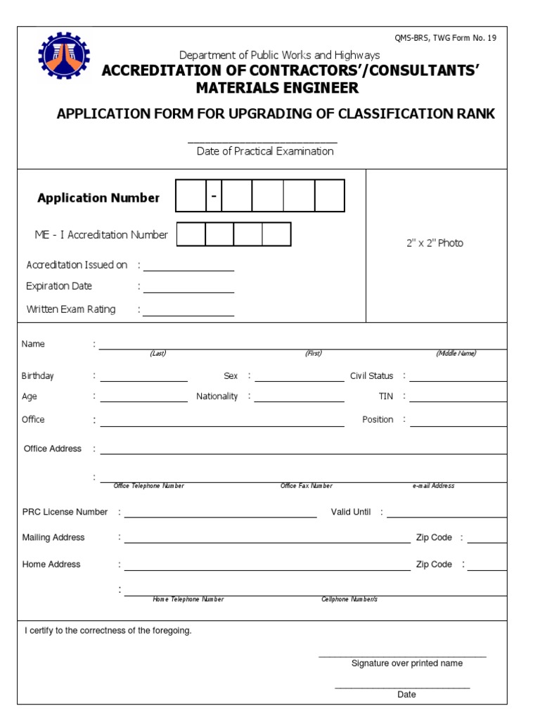 Materials Engineer Accreditation Form | PDF | Test (Assessment) | Engineer