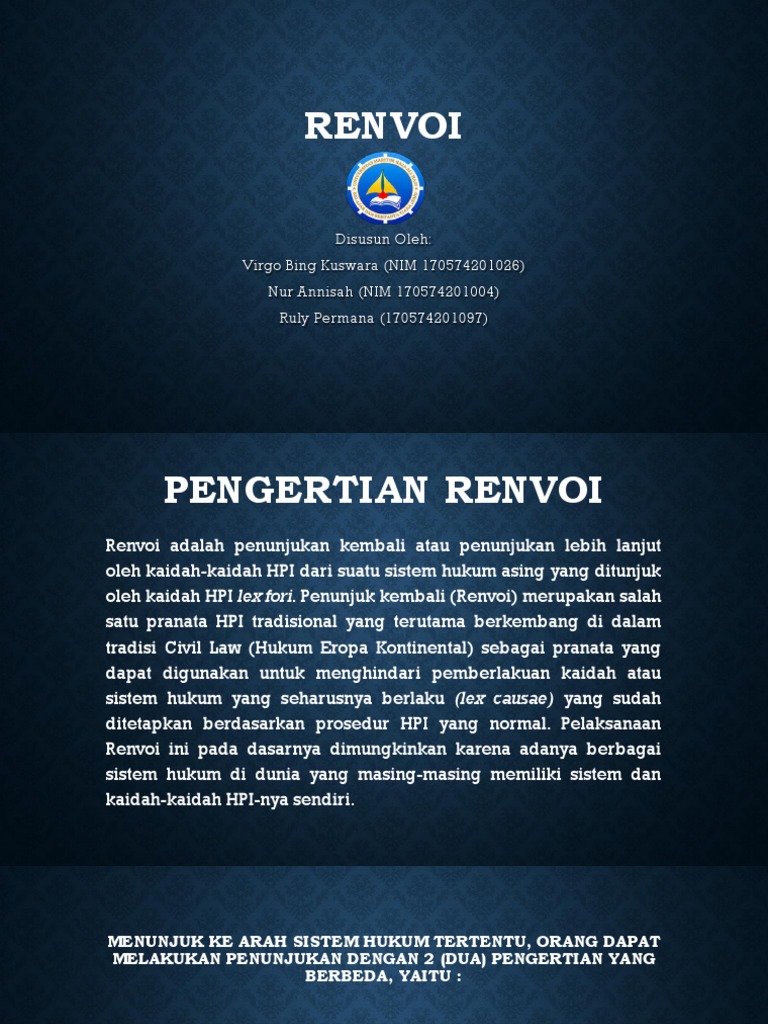 Pengertian dan Jenis Renvoi HPI | PDF | Hukum