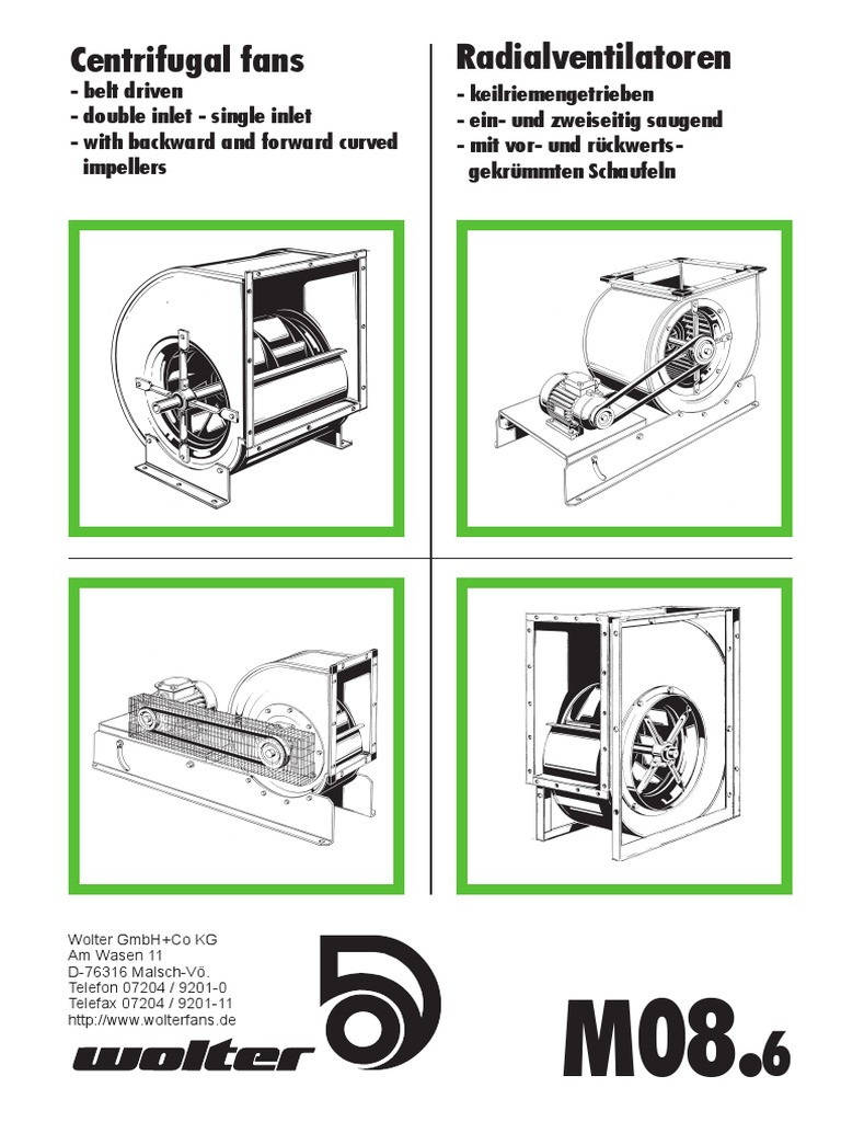M08 - Radial Fans, Belt Driven PDF | PDF