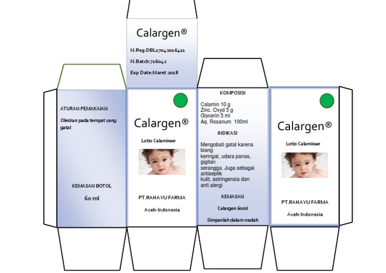 Desain Kotak Obat Calaminie | PDF