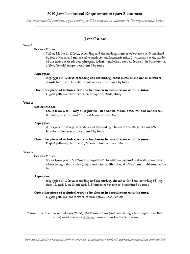 For Instrumental Students: Sight Reading Will Be Assessed in Addition ...