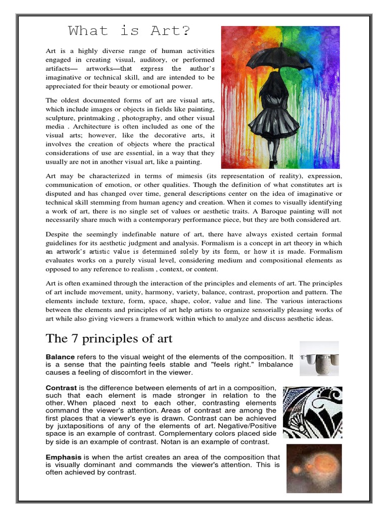 What Is Art?: The 7 Principles of Art | PDF | Composition (Visual Arts ...