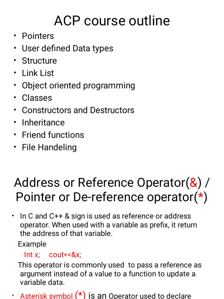 Pointers C++ Slides | PDF | Pointer (Computer Programming) | Variable ...