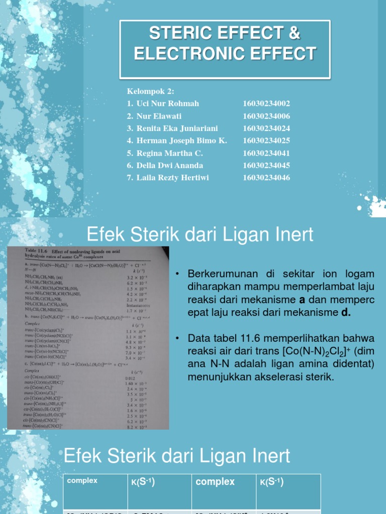 Steric Effect & Electronic Effect | PDF | Sains & Matematika