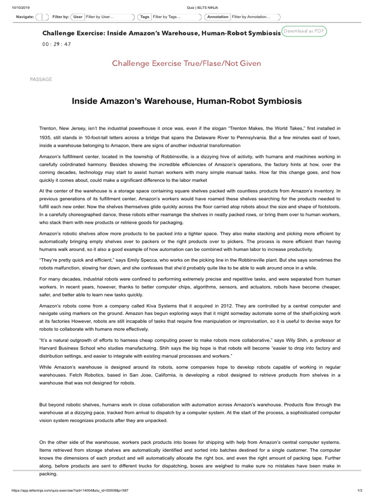 True False | PDF | Robot | Robotics