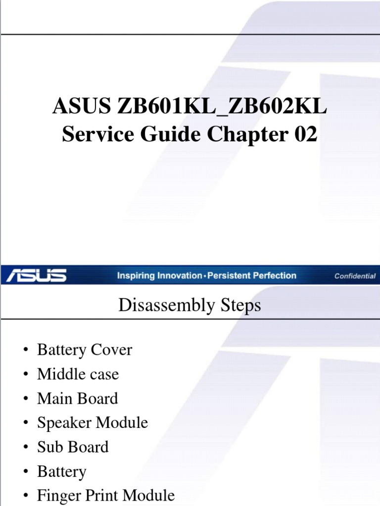 ASUS ZB601KL - ZB602KL Service Guide Chapter 02 | PDF | Manufactured ...