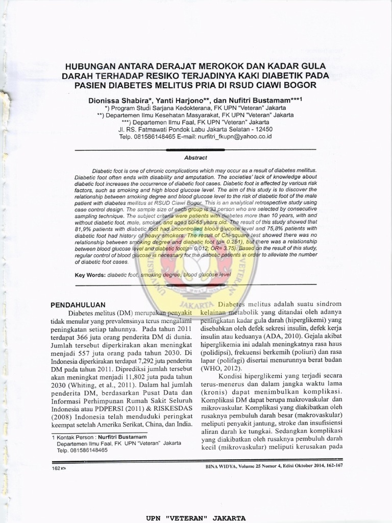 jurnal rokok 2 | PDF | Diabetes Mellitus | Disorders Of Endocrine Pancreas
