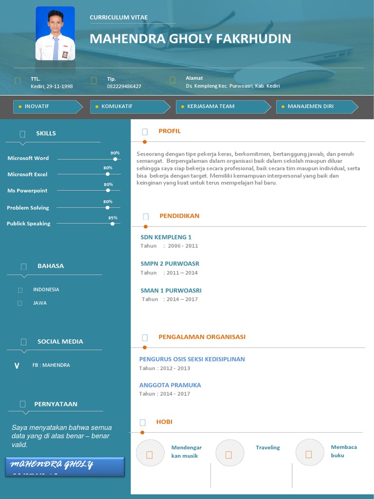 CV Hendra | PDF | Karier & Perkembangan | Ilmu Sosial