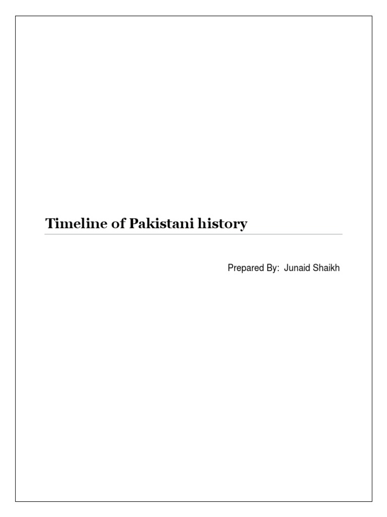 Timeline of Pakistan | PDF | Pervez Musharraf | Zulfikar Ali Bhutto