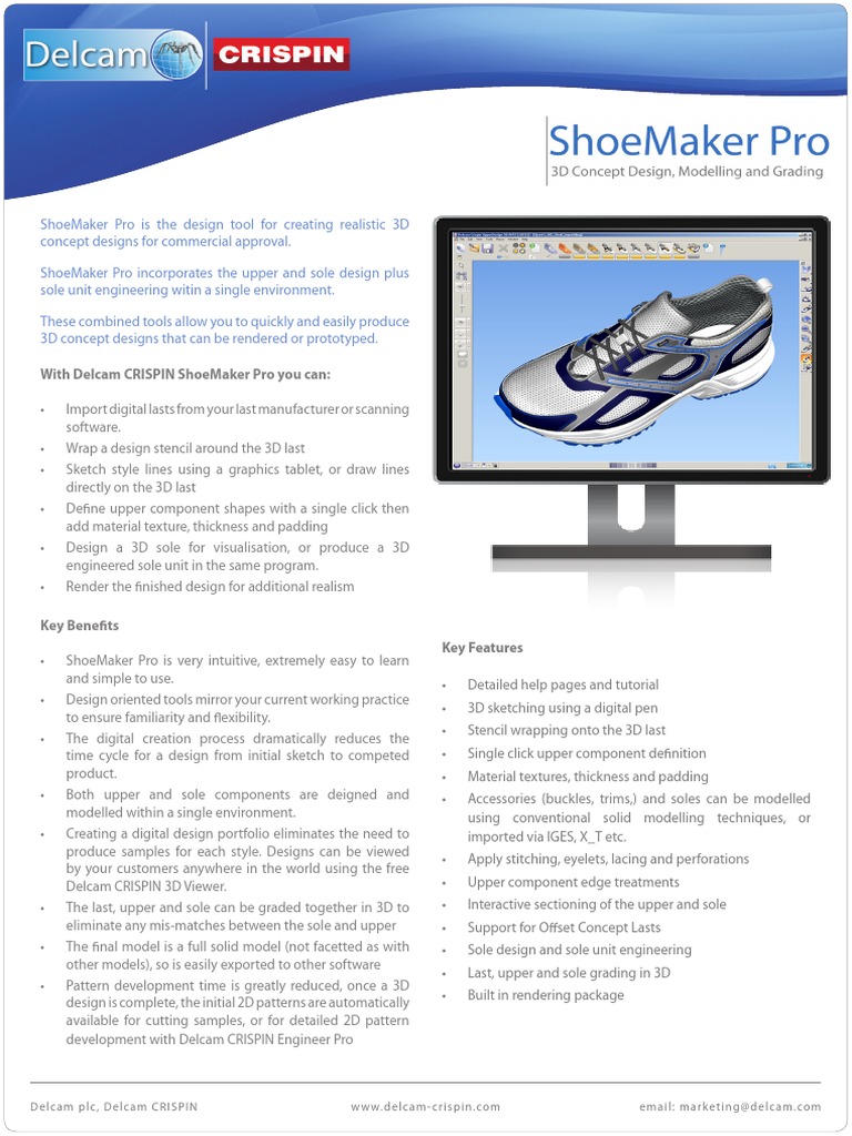 With Delcam Crispin Shoemaker Pro You Can:: Key Features | PDF | 3 D ...