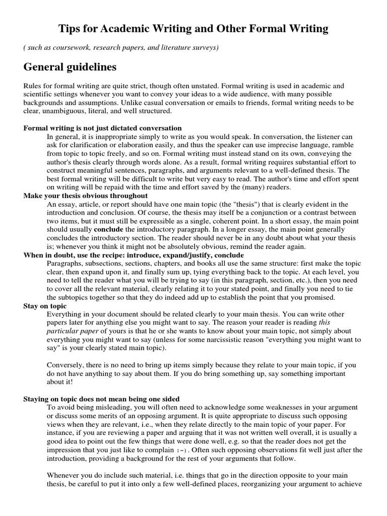 Academic Writing Tips for Clarity | PDF | Comma | Ambiguity