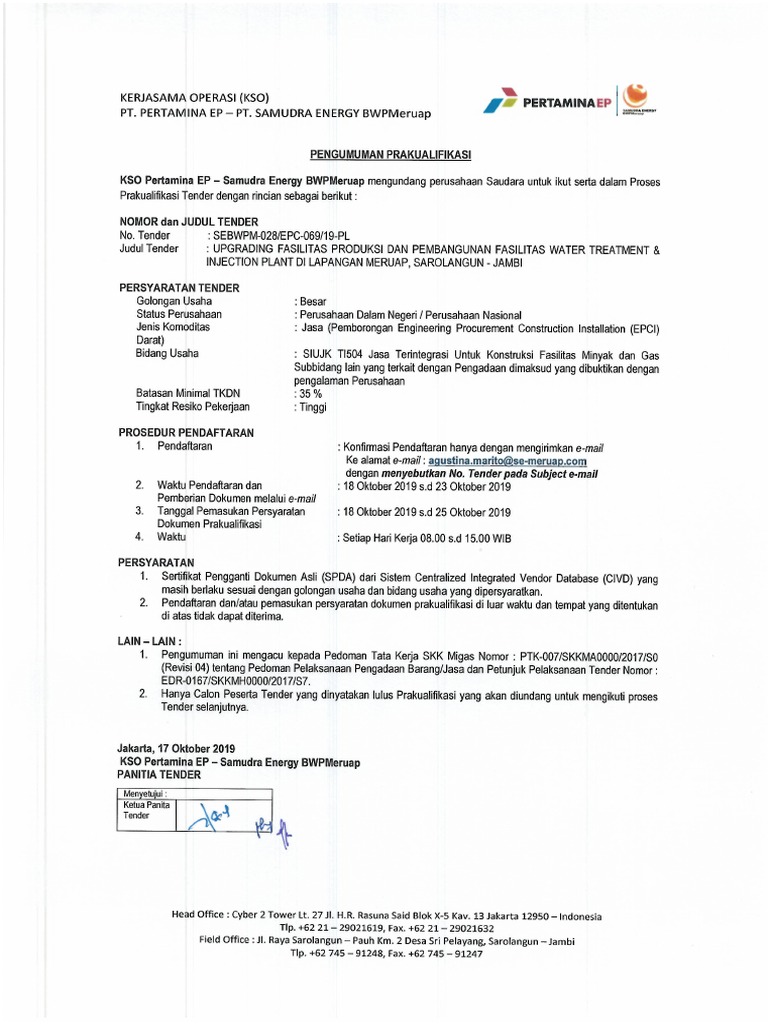 Lelang Epc BWP Meruap Sarolangun | PDF