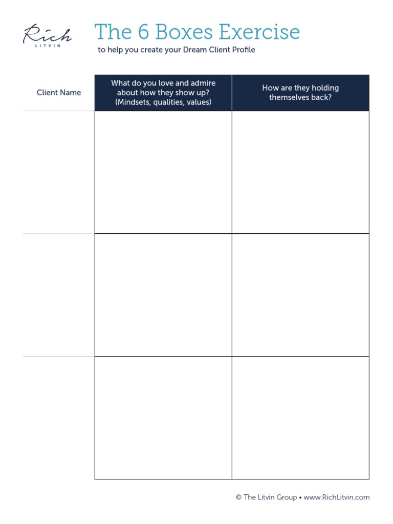 Rich Litvin 6 Boxes FINAL | PDF | Career & Growth