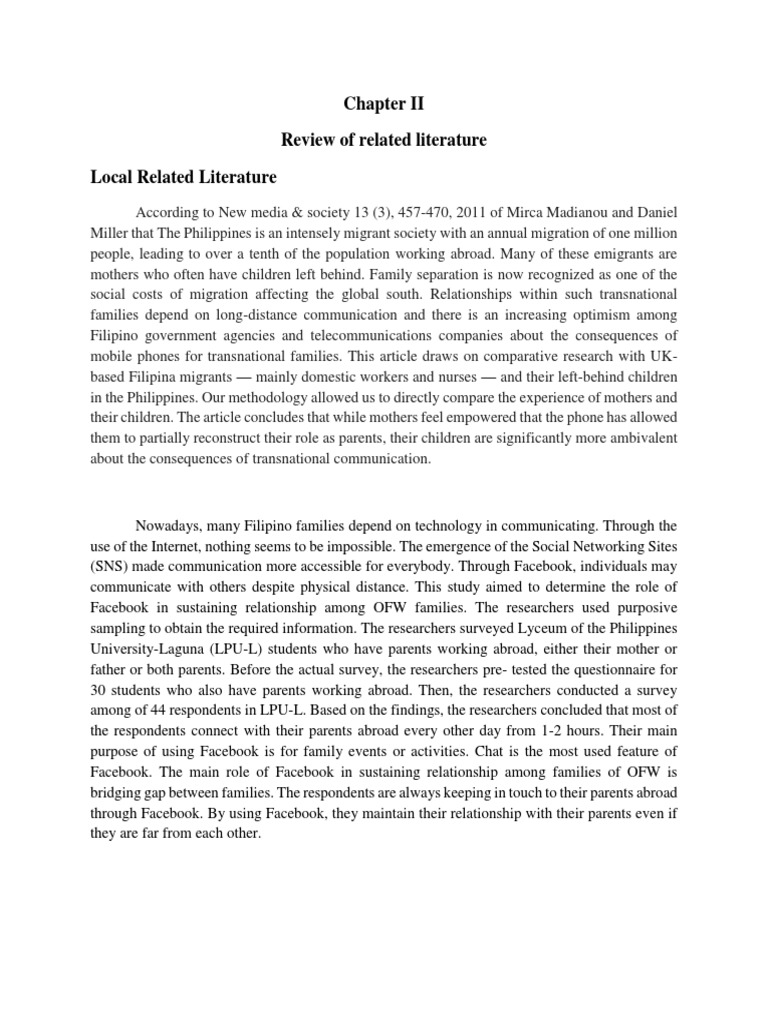 Review of Related Literature Local Related Literature | PDF ...