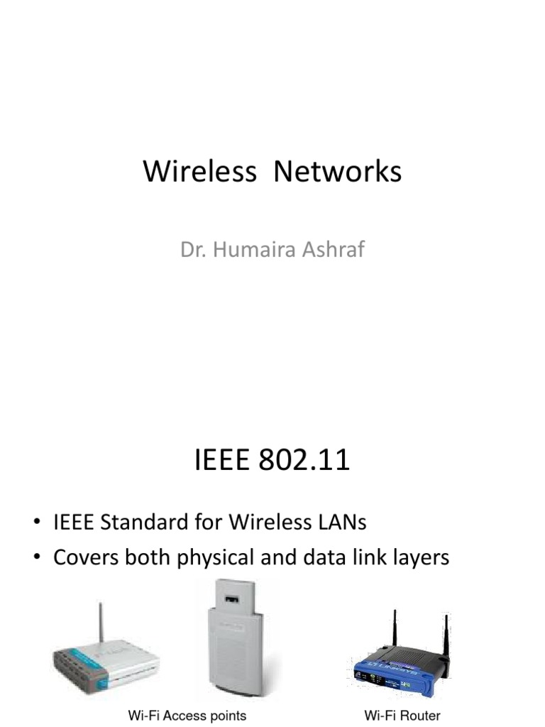 Wireless Networks: Dr. Humaira Ashraf | PDF | Wireless Sensor Network ...