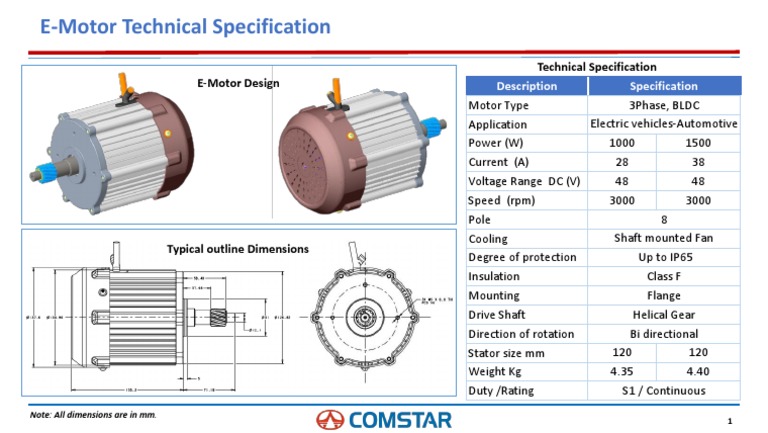 E-Motor Technical Spec | PDF
