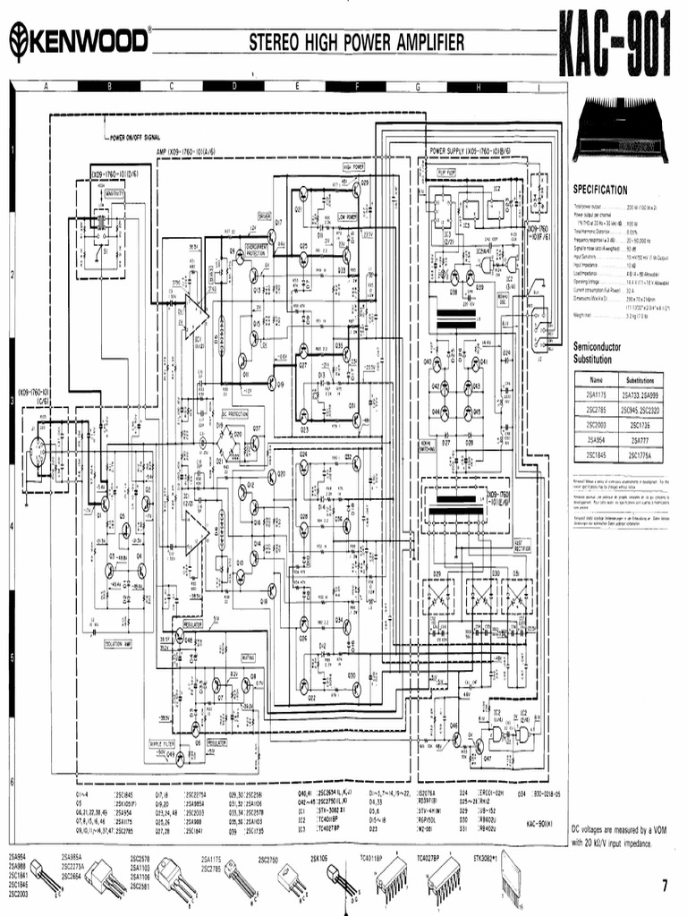 Kenwood Kac-901 Amplifier SCH | PDF