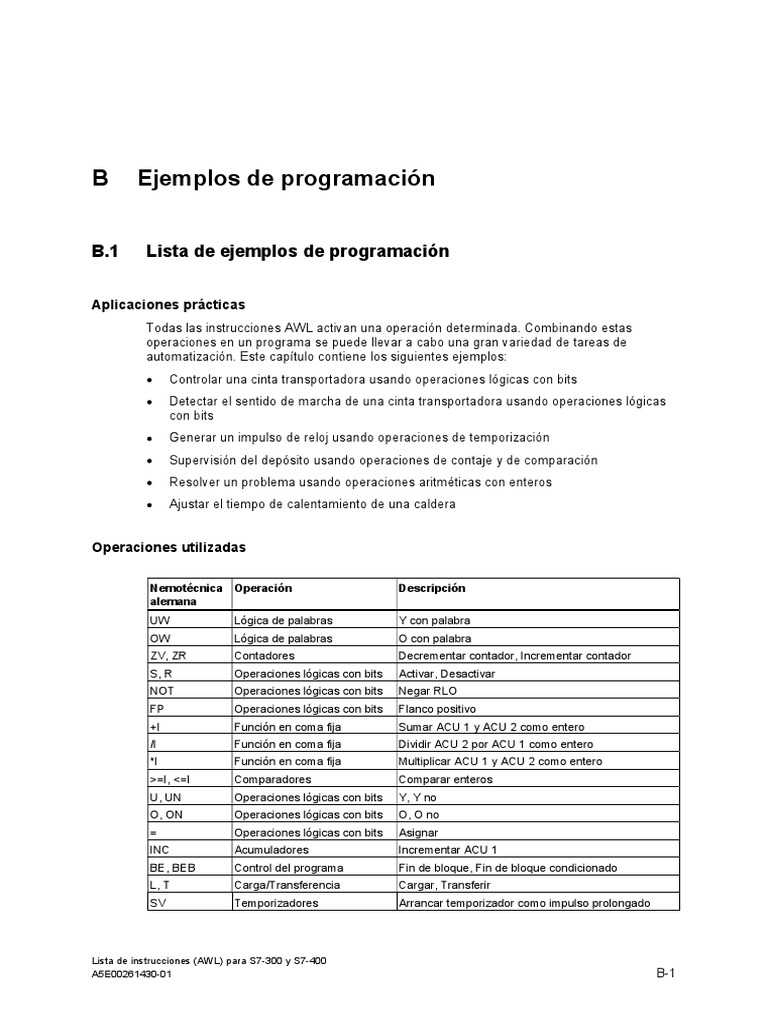 B.1 Lista de ejemplos de programación | Decimal codificado en binario ...