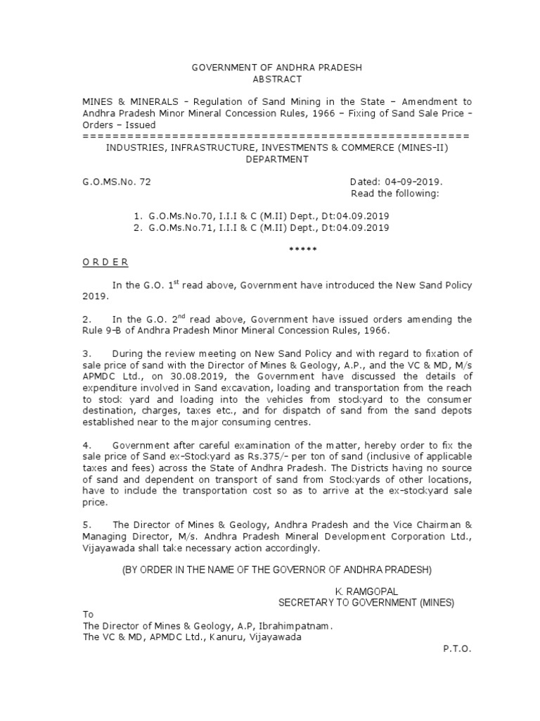 Sand Rate GO | PDF | Mining | Economies