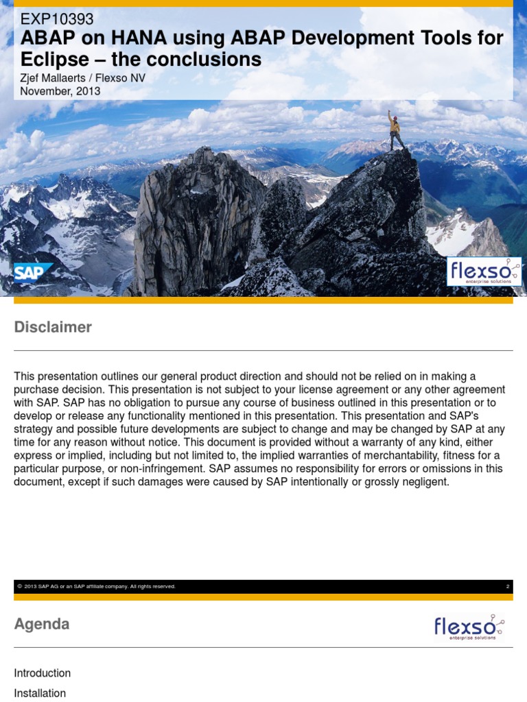 ABAP On HANA Using ABAP Development Tool PDF | PDF | Eclipse (Software) | Sap Se