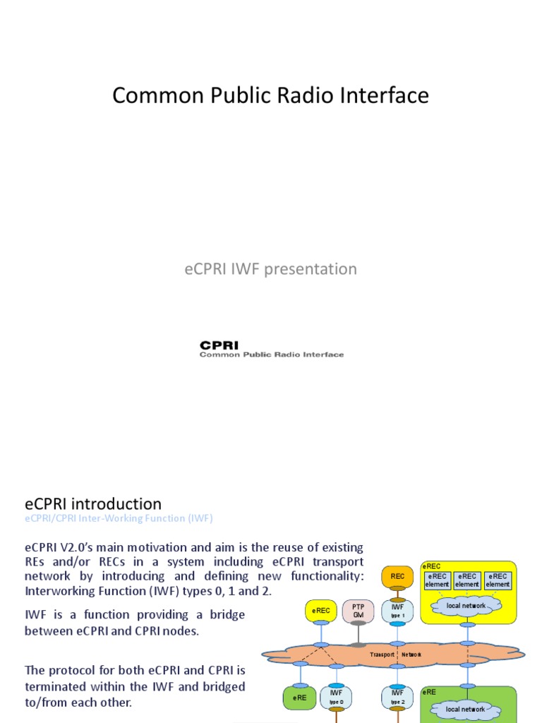 ECPRI 2.0 Presentation | PDF | Osi Model | Computer Network