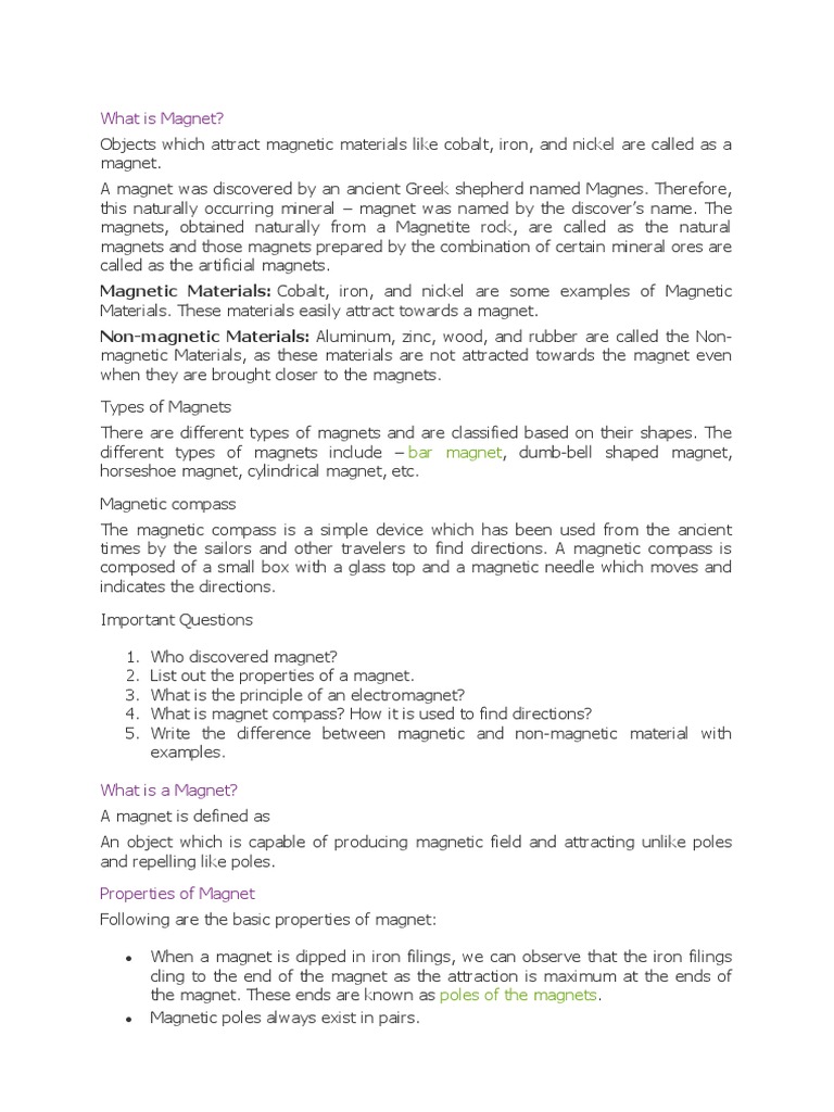 What Is Magnet | PDF | Magnet | Magnetism