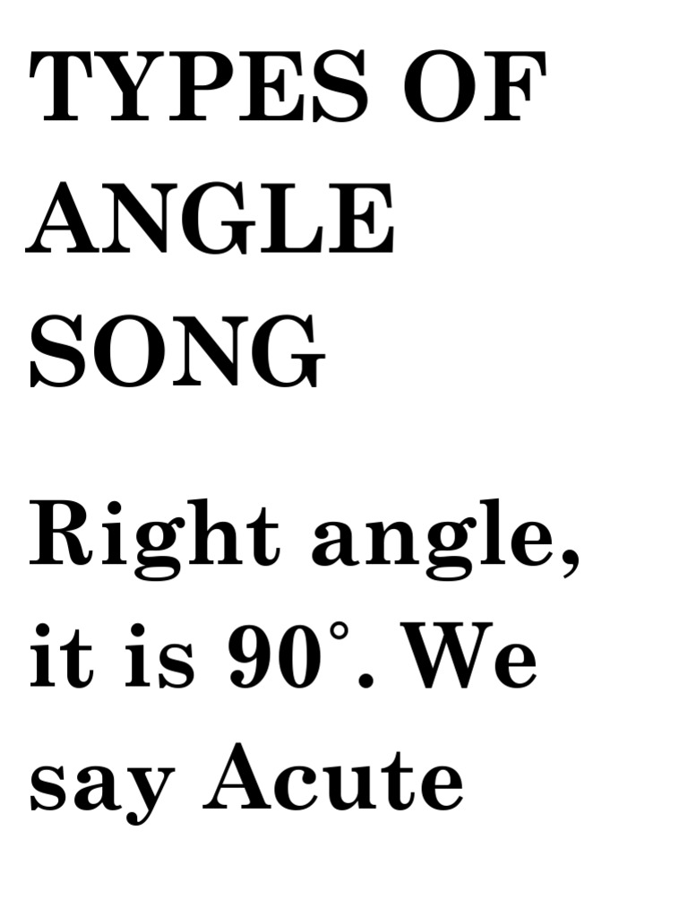 Types of Angle Song | PDF | Home & Garden