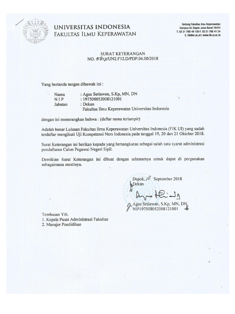 Surat Keterangan Pengurusan STR | PDF