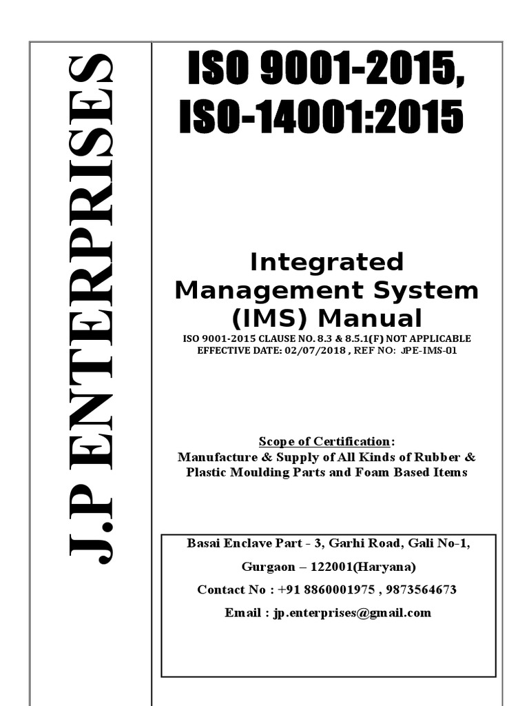 Ims Manual New | PDF | Calibration | Human Resources