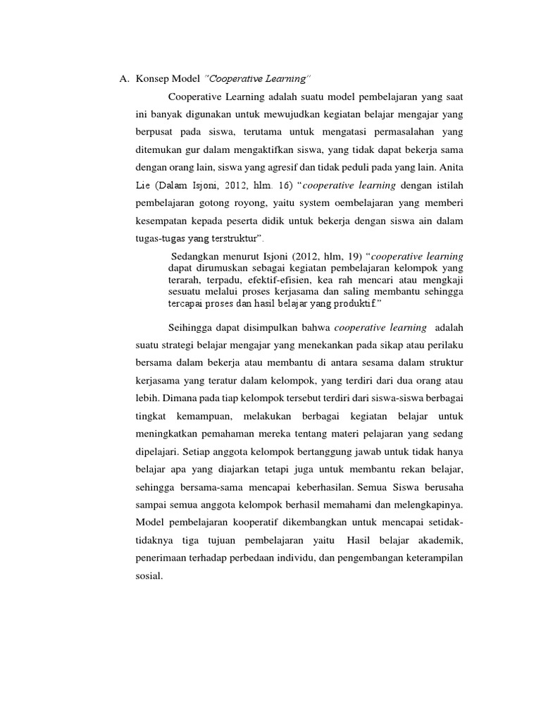 RPP Model Cooperative Learning | PDF