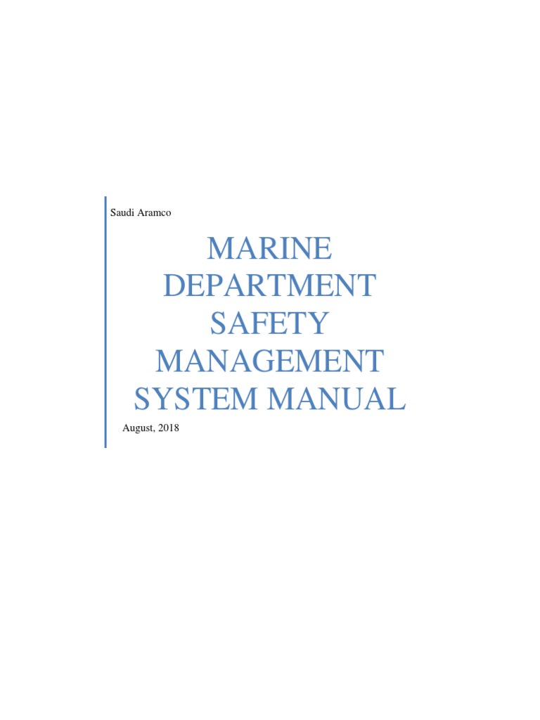 Aramco Marine Safety Management Manual | PDF | Risk Management | Risk ...