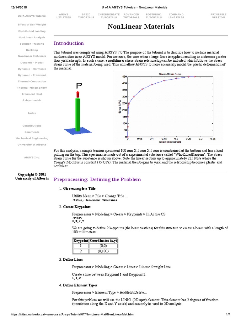 Ansys File | PDF | Deformation (Engineering) | Elasticity (Physics)