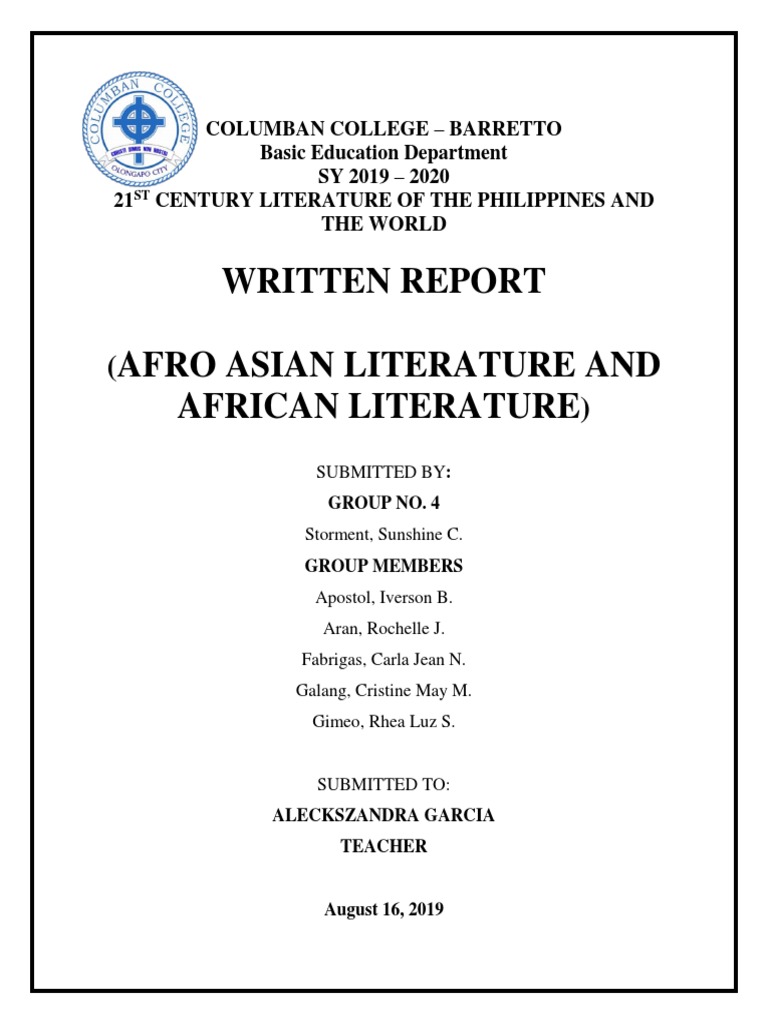 Afro Asian Literature Hard Copy | Poetry