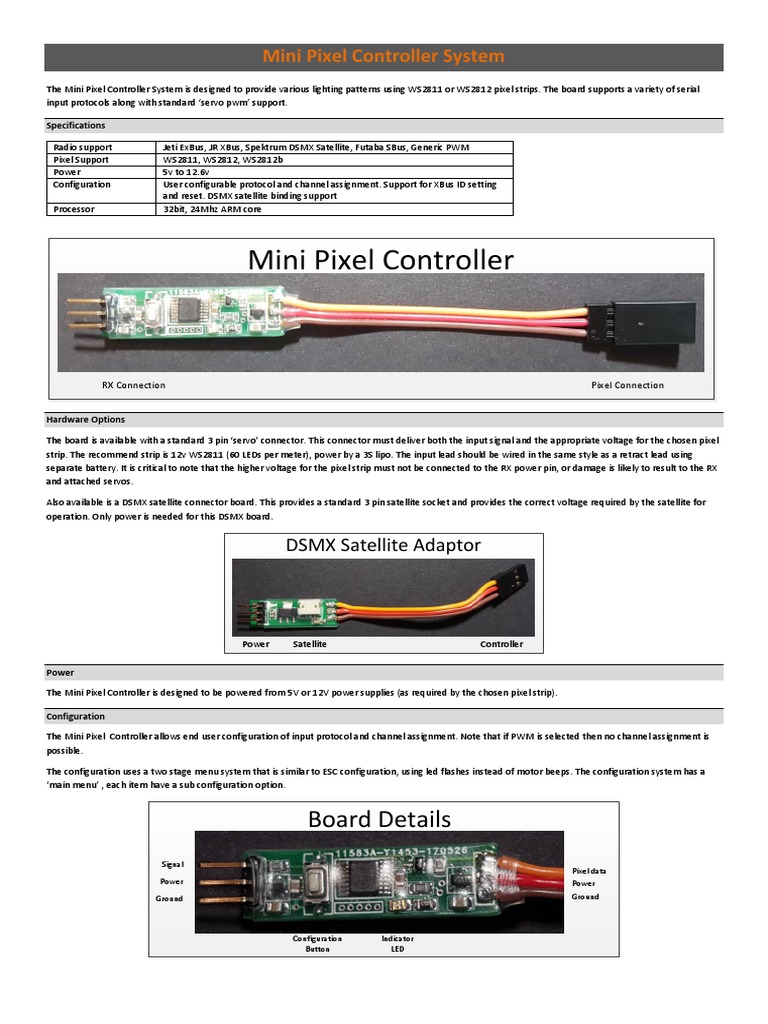 Mp Pixel Controller Pdf Parameter Computer Programming Light Emitting Diode
