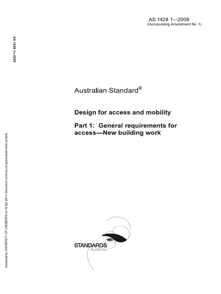 AS 1428.1:2009 Access Standards | PDF | Sources | Document