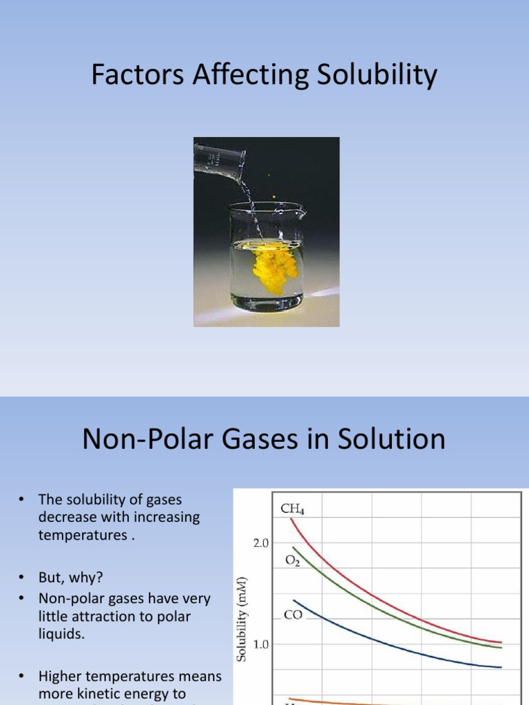 4.1 Factors Affecting Solubility | PDF | Solvation | Solubility