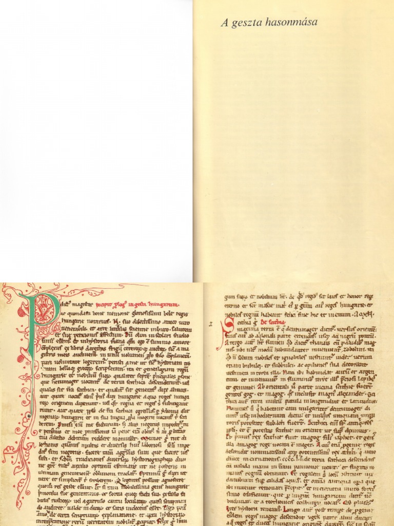 Anonymus - Gesta Hungarorum - EREDETI | PDF