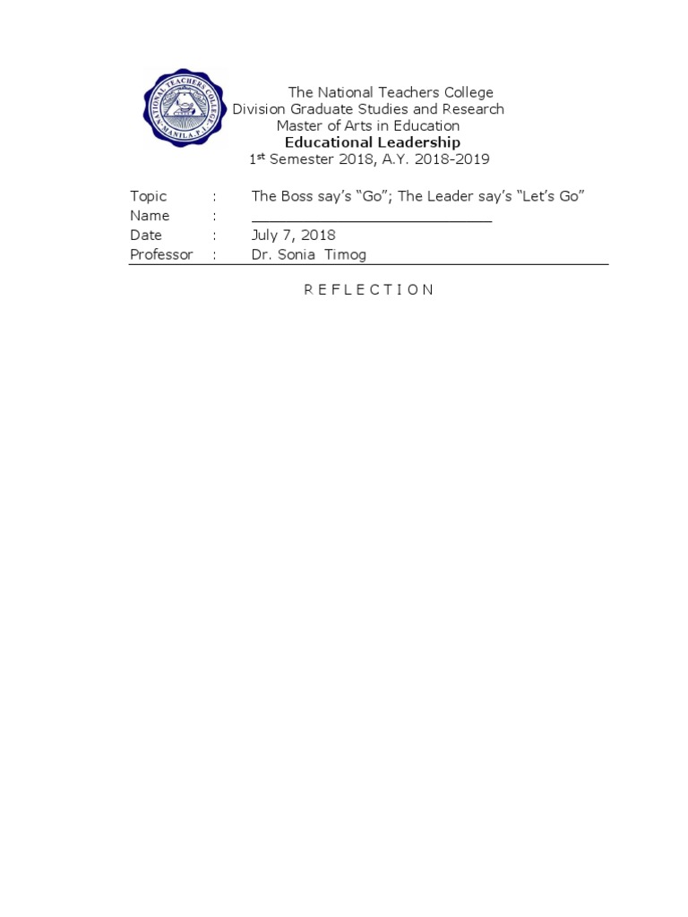 The National Teachers College | PDF